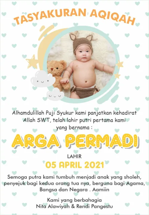 Stiker Aqiqah Bayi ukuran Ktp isi 100pcs | Lazada Indonesia