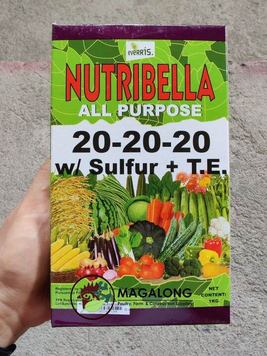 NUTRIBELLA (20-20-20) WITH SULFUR + TRACE ELEMENTS - 1 KILO (FOLIAR ...