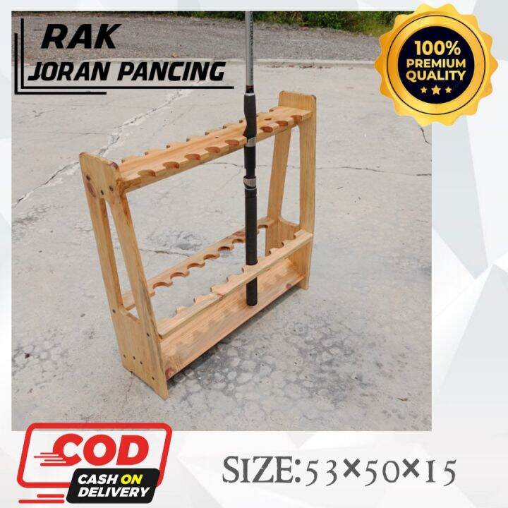 Rak joran Kayu 18 lubang | Lazada Indonesia