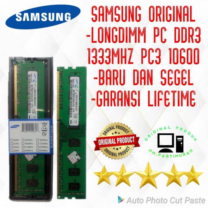 RAM PC DDR3 4GB 1066MHZ 1333MHZ 1600MHZ SAMSUNG ORIGINAL | Lazada Indonesia
