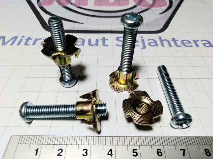 Baut Jp M6 x 35 Galvanis Mur cakar/ Sekrup / Skrup Jp M6 x 35 / Baut speaker Panjang 3,5 cm ...