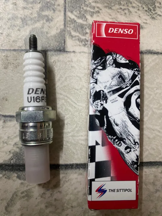 หัวเทียนเกลียวสั้น U16FS-U DENSO เดนโซ่ แท้ใช้สำหรับ Honda wave 100,110 ...