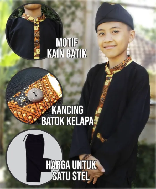 Setelan baju pangsi anak / salontreng - Baju adat khas Sunda | Lazada ...
