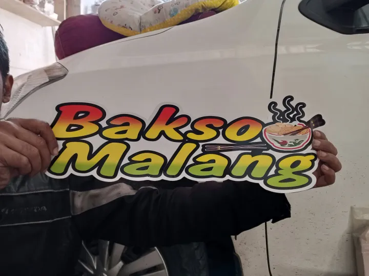 STIKER KACA GEROBAK TULISAN BAKSO MALANG | Lazada Indonesia