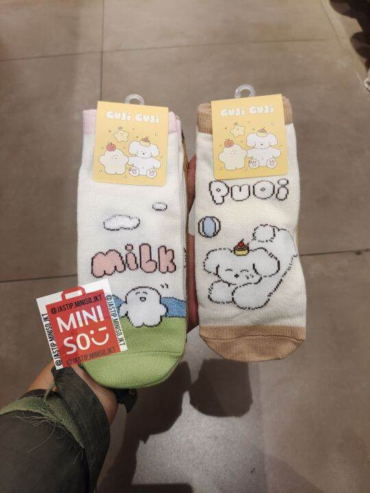 MINISO 🆕 Kaos Kaki Guji Guji Bread Baking Series Fit 37-42 (isi 3pasang ...