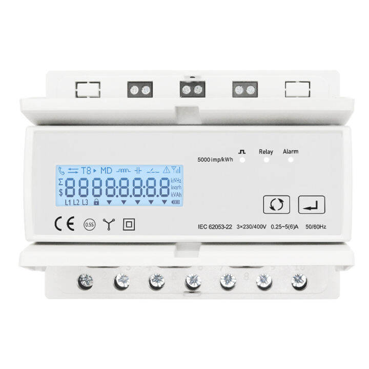 Three Phase Multi Function Energy Meter RS485 kWh Power Voltage Current Wattmeter Monitor Modbus ...