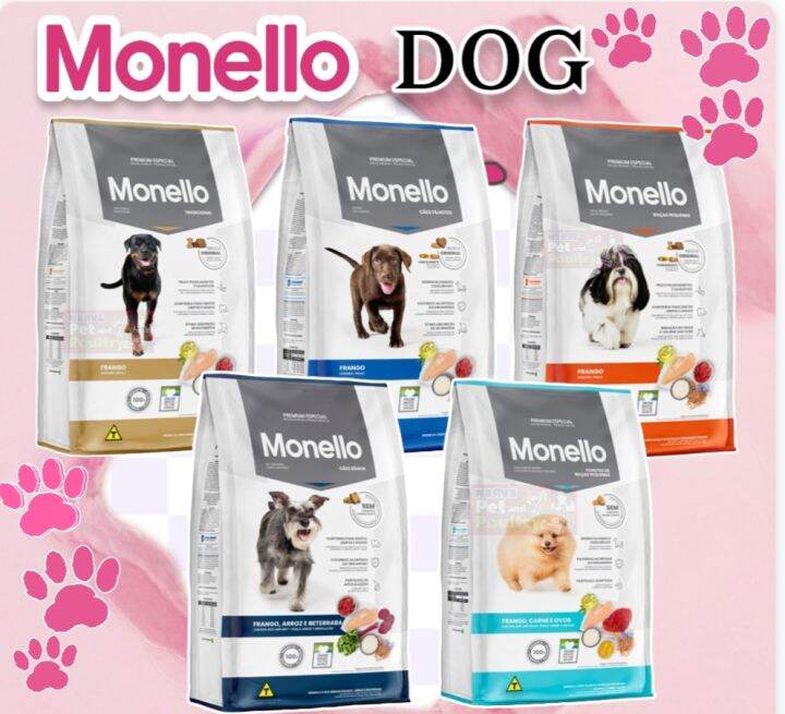 MONELLO DOG FOOD ADULT- PUPPY- SMALL BREED 1KG NEW ORIGINAL PACKAGING ...