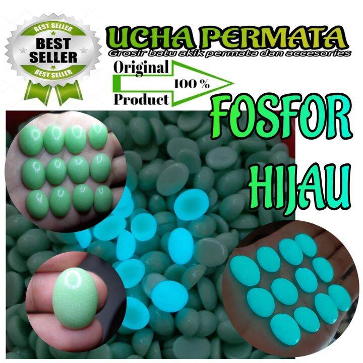 Batu akik fospor hijau batu pospor hijau muda nyala dalam gelap fosfor ...