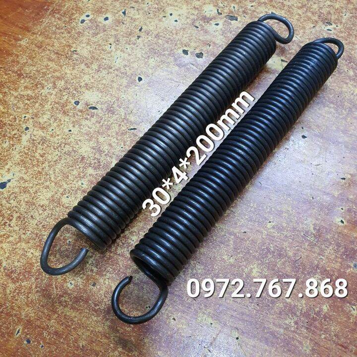 (2 cái) Lò xo kéo 30*4*200mm, đường kính ngoài 30mm, dây thép 4mm, chiều dài thân lò xo 200mm ...