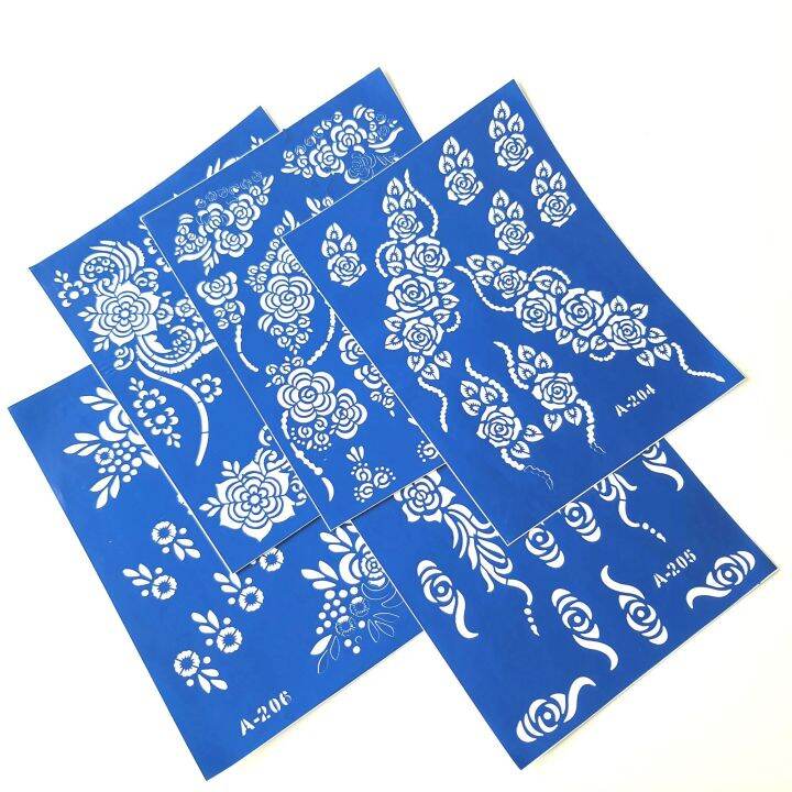 Henna Sticker Design Mehendi Sticker Henna Stencil Drawing Stiker Inai ...