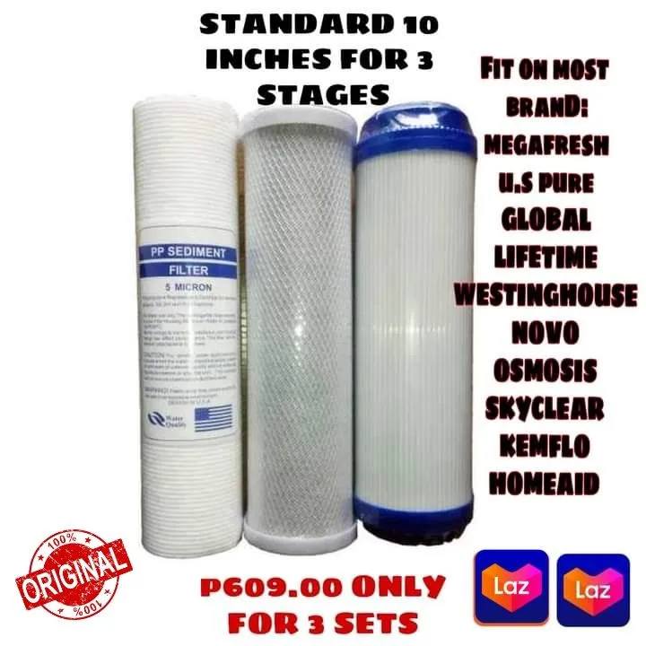 COMPLETE SETS WATER FILTER(3 STAGES) HIGH QUALITY WATER FILTER 10 ...