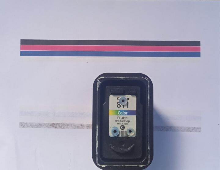 catridge canon cl 811 color siap pake salah satu warna tidak keluar ...