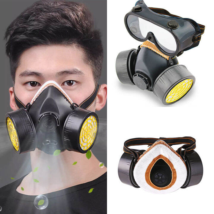 Masker Obat Double Masker Gas Respirator Chemical Kimia Obat Masker ...