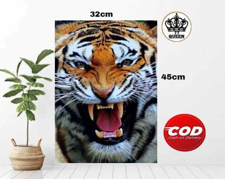 Poster dinding tema macan/poster gambar macan/poster dinding macan ...