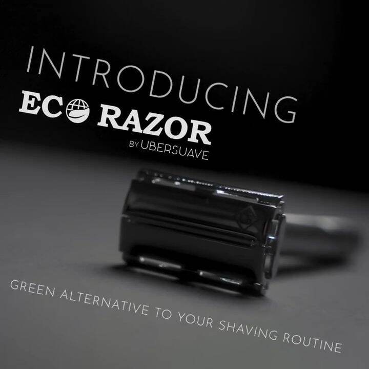 Ubersuave Eco-Razor Double Edge Safety Razors - Chrome / Matte Black ...