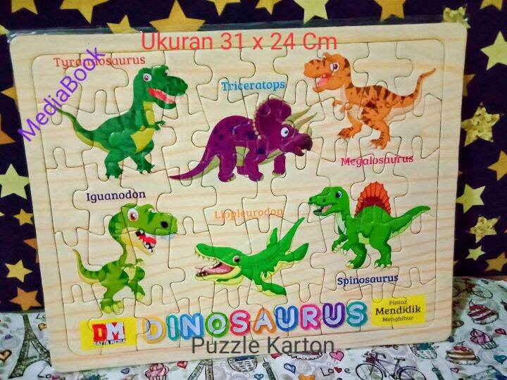 Puzzle / Puzel / Pazel Karton Edukasi Anak Dinosaurus Besar Karton ...