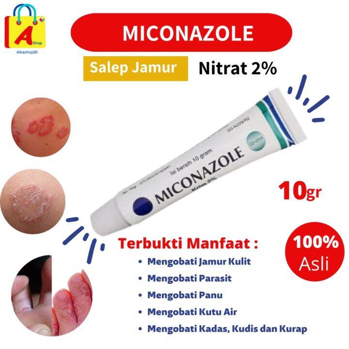 Salep Jamur Cream Kadas Panu Kurap Ampuh Miconazole Nitrat | Lazada ...