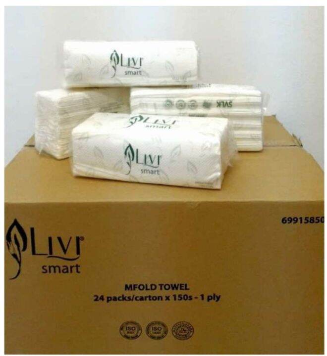 1 Dus isi 24 pak/pcs/pack Livi Smart Multifold - Hand Towel [150 Sheet/ 1 Ply] | Tisu Tisue ...