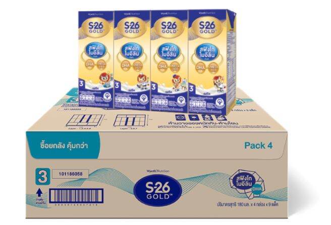 นมกล่องยกลัง S26 UHT นม เอส26 สูตร3 ยูเอชที 180มล. [ ยกลัง 36กล่อง ] | Lazada.co.th
