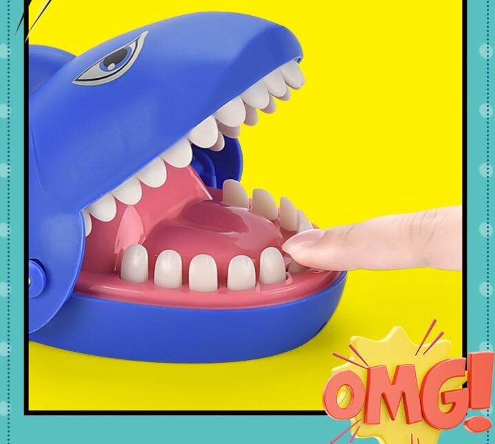 Shark Teeth Biting Toy Hippo Dentist Game Funny Pulling Bar Toys For ...