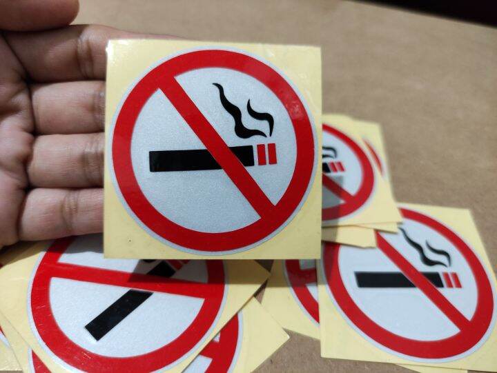 Stiker di larang merokok 6cm sticker dilarang no smoking area acesoris ...