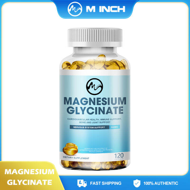 【Buy 1 Free 1】Minch Magnesium Glycinate Capsules 500mg Support Bone ...