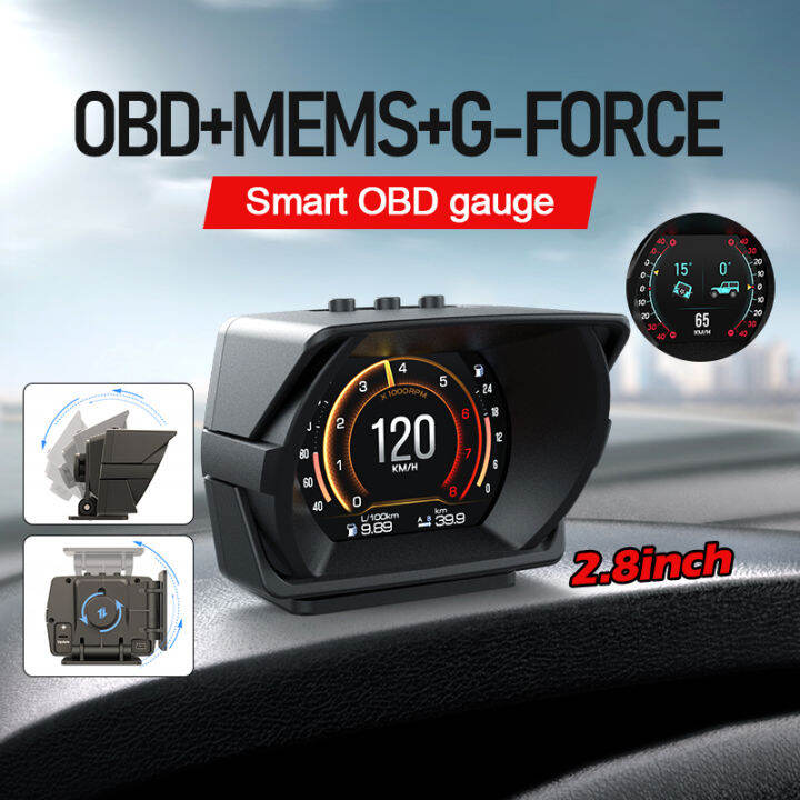 A450 GPS Car OBD OBD2 Meter Digital Scanner Alarm Speed Gauge Display ...