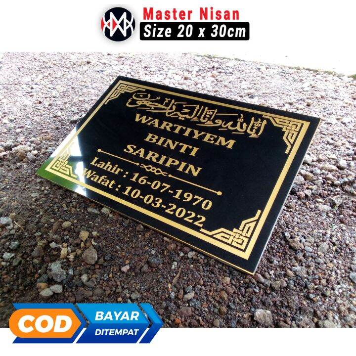 Batu Nisan Makam Islam Muslim Uk 20x30 Berkualitas | Lazada Indonesia