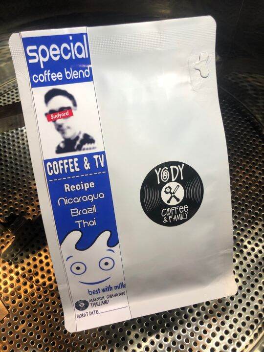 Coffee & TV coffee blend Yody Coffee เมล็ดกาแฟคั่วกลาง ขนาด 200 กรัม ...