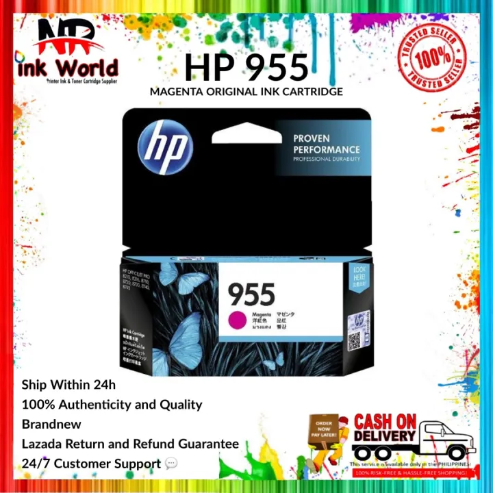 HP 955 Magenta Original Ink Cartridge (L0S54AA) | Lazada PH
