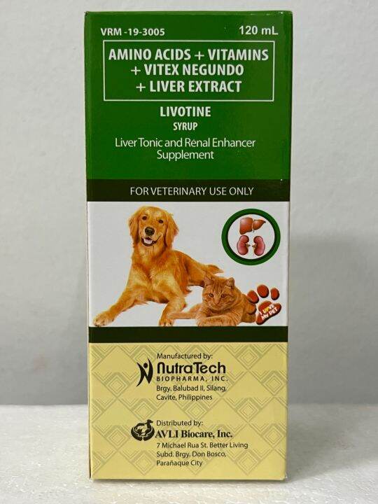 Livotine for Dogs and Cats 120 mL LARGE Liver Tonic and Renal Enhancer ...