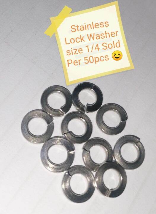 Stainless Lock Washer size 1/4 Sold Per 50pcs! | Lazada PH