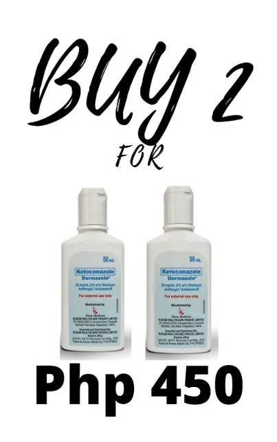 Buy 2 Dermazole Antifungal and Anti-dandruff shampoo 50ml | Lazada PH
