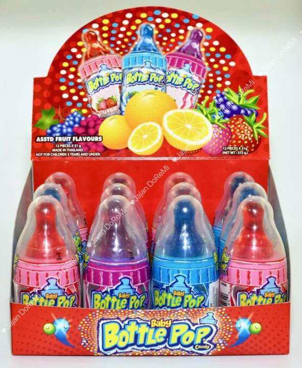 Baby Bottle Pop Candy Assorted Fruit 12X31G | Lazada