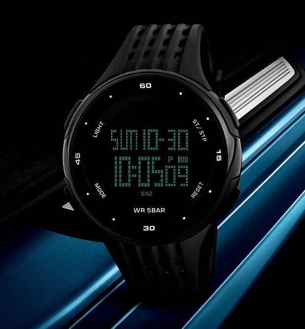 Relo Digital Movement Men Watch 5ATM Waterproof EL Backlight Outdoor ...