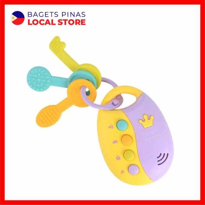 Baby Musical Car Key Toys Teether Pacifier Smart Remote Voices Sound ...