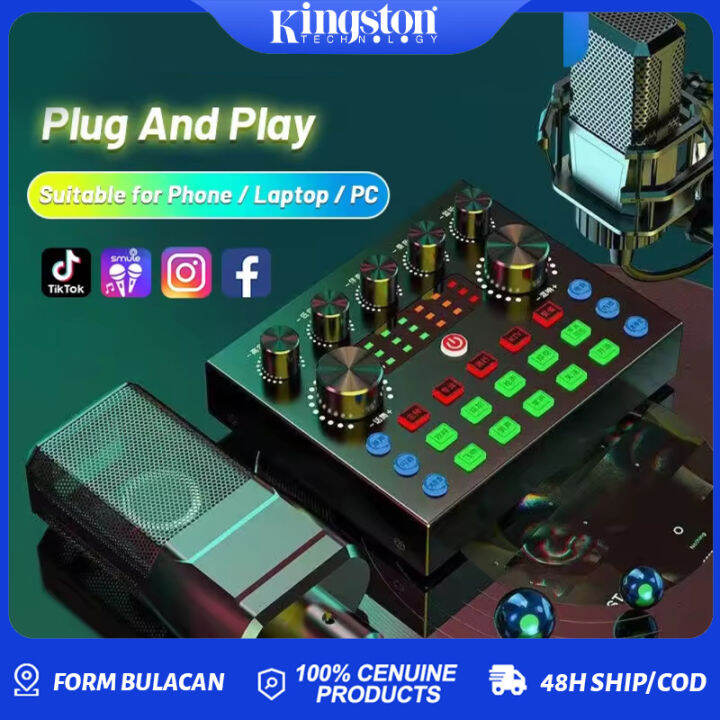 Kingston Original V8 Sound Card Audio Usb Headset Microphone Webcast ...