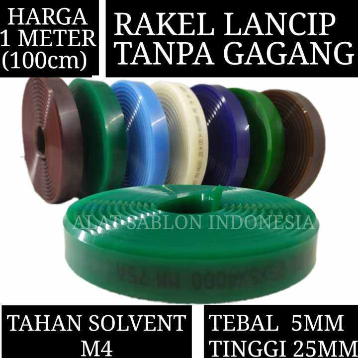 KARET RAKEL SABLON HIJAU LANCIP P. 1 METER 25x5 ALAT SABLON | Lazada ...