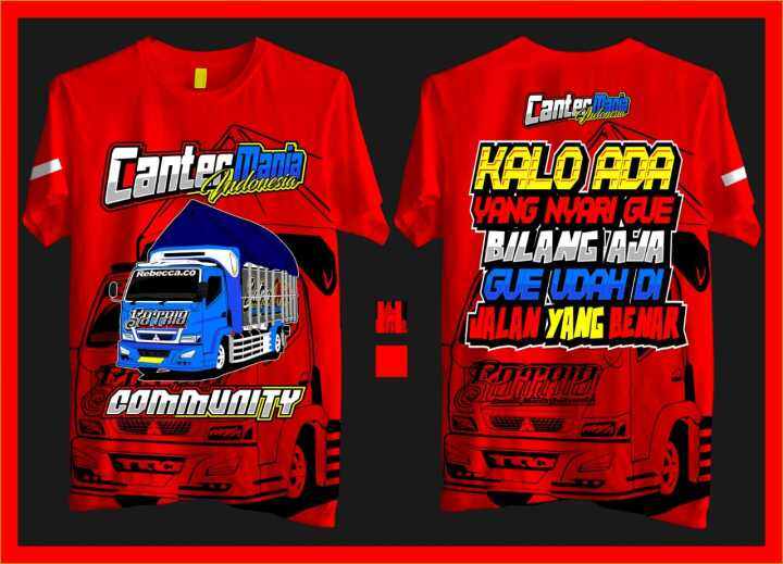 KAOS TRUK CANTER MANIA INDONESIA COMMUNITY || KAOS DRIVER TRUCK ...