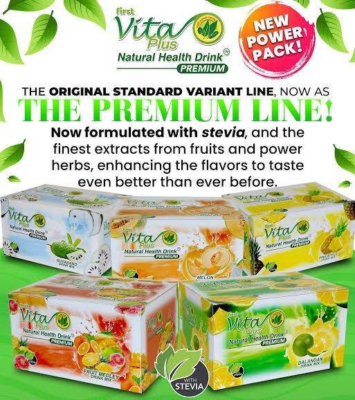 VITA PLUS PREMIUM NATURAL HEALTH DRINK PINEAPPLE / GUYABANO / FRUIT MEDLEY / MELON / DALANDAN 20 ...