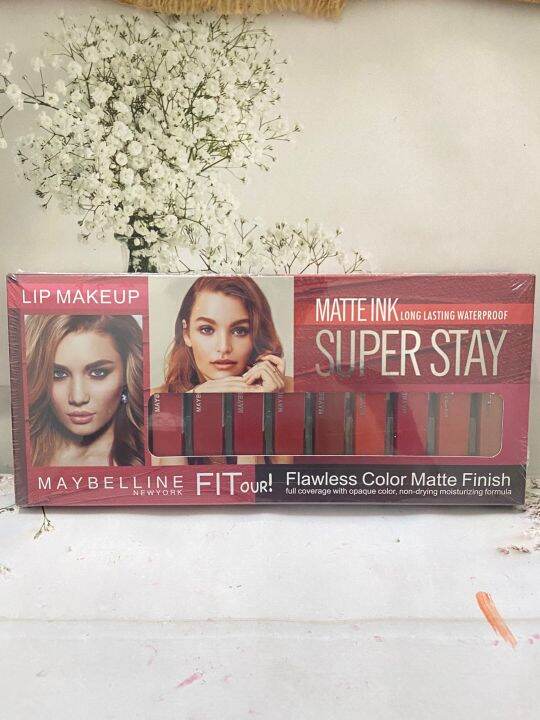 (12 PCS) LIPCREAM MAYBELLINE BARCODE SUPERSTAY MATTE INK | Lazada Indonesia