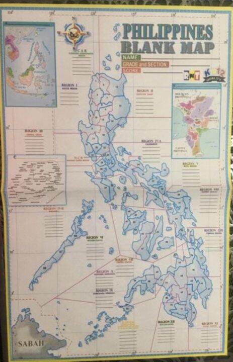 6 pcs Blank Map Philippines Regular Size | Lazada PH