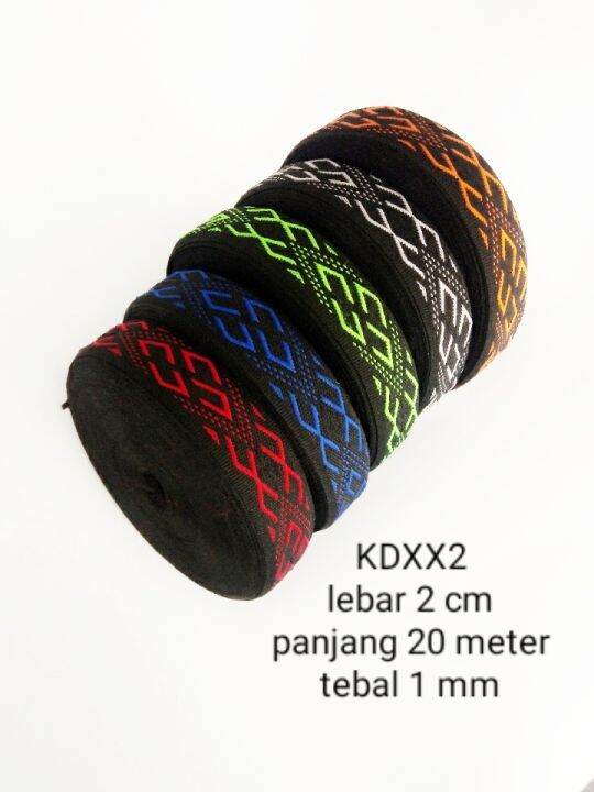 bisban tali webbing wajik ukuran 2 cm 1 roll panjang 20 meter | Lazada ...