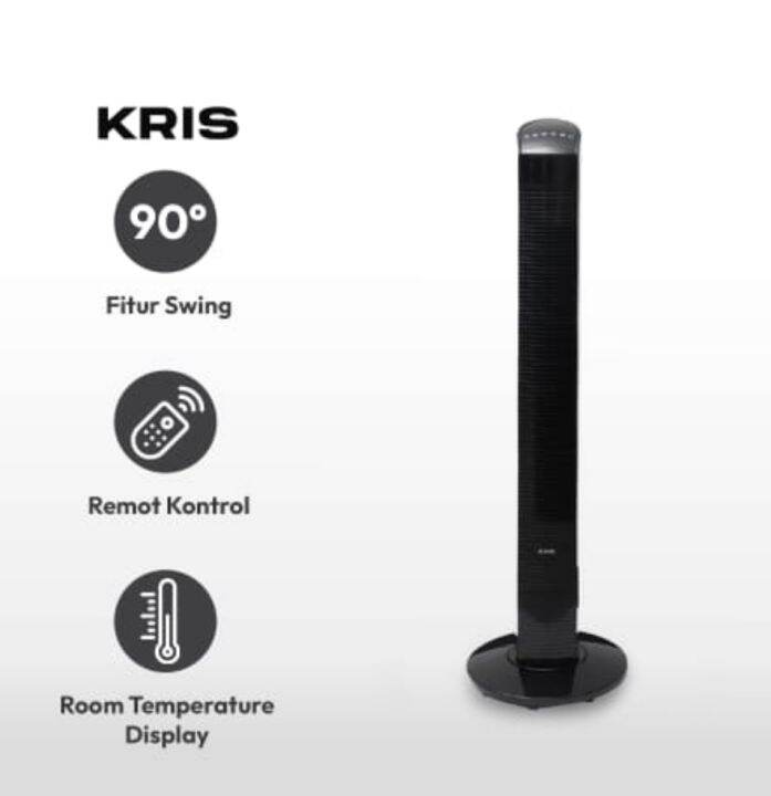 KRIS KIPAS ANGIN TOWER REMOTE CONTROL DAN PANEL SENTUH 45 WATT | Lazada ...