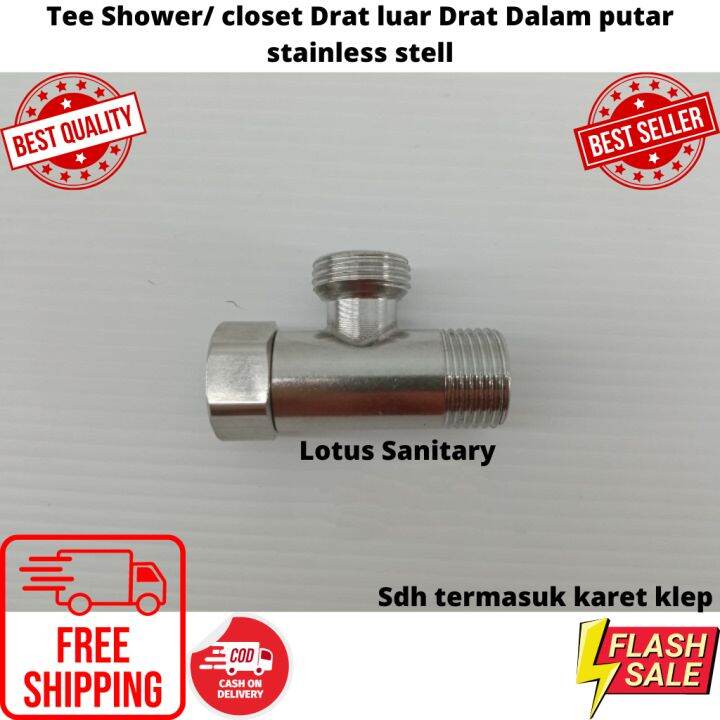 nepel T closet / shower / Tee cabang wastafel / kloset / stainless ...