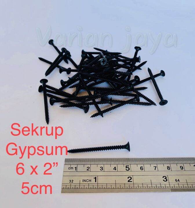 Sekrup Gypsum 5cm Drywall #6x2 Sekrup Hitam Isi 50 Pcs | Lazada Indonesia