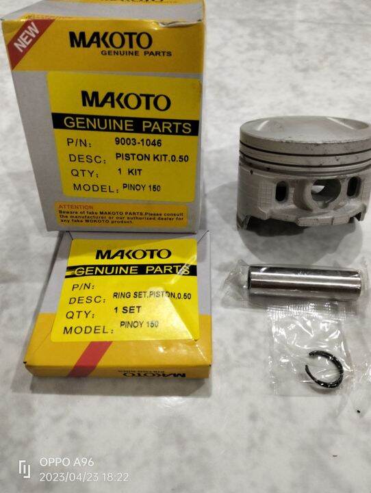 PINOY 150 PISTON KIT 0.50 MAKOTO | Lazada PH