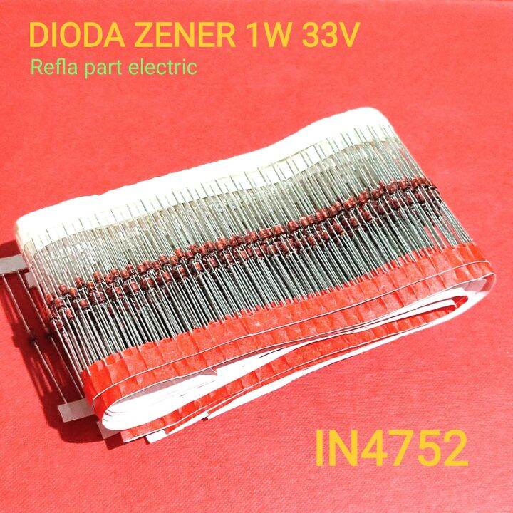 10 BUAH DIODA ZENER 1WATT 33V DIODE 1W 33VOLT IN4752 | Lazada Indonesia