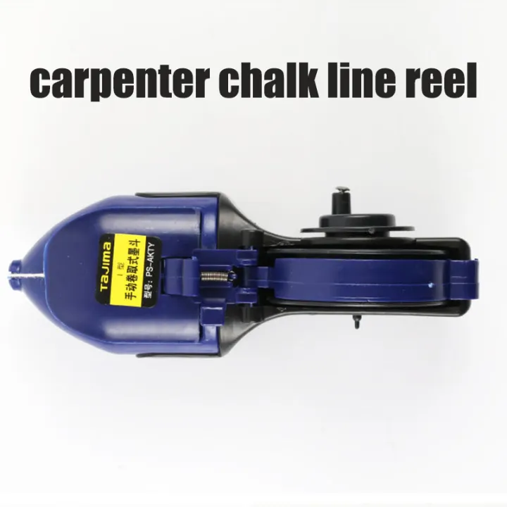 30M Carpenter Chalk Line Reel Manual Carpenter Ink Marker Woodworking ...