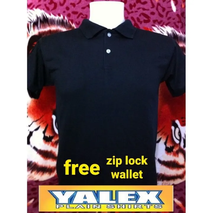 Yalex Plain Black Polo Shirt with Collar | Lazada PH